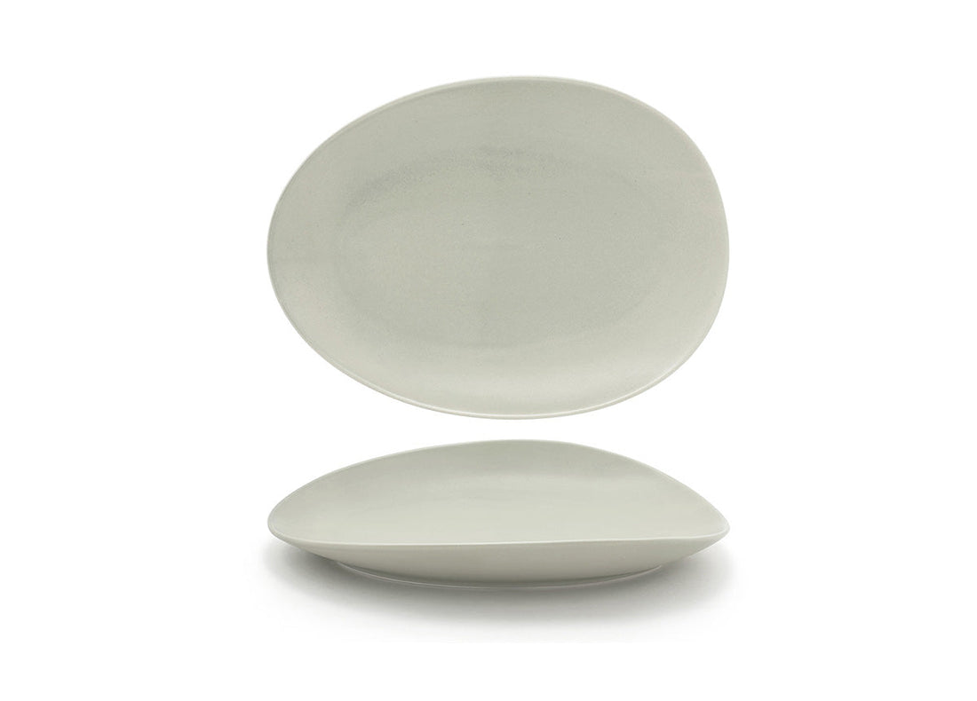 12" Oval Tides® Plate - Pumice - Pack of 2 – FOH® Closeout Deals